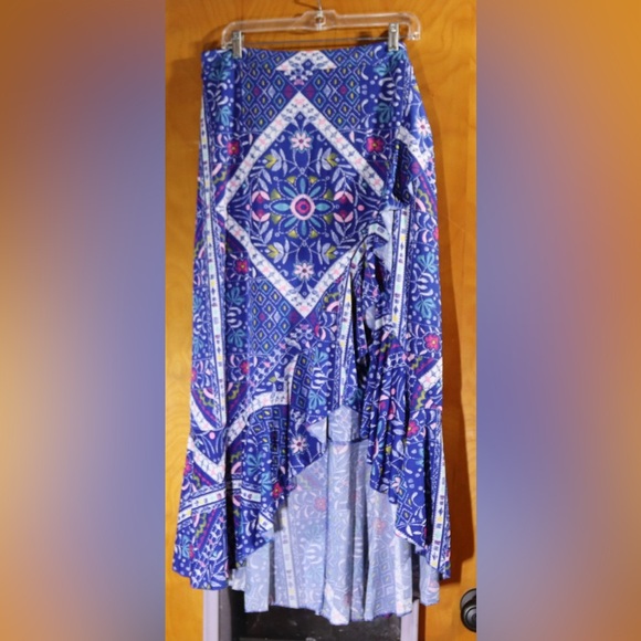 Me 2 Magic | Skirts | Me 2 Magic Blue Ruffled Skirt Size 3x | Poshmark